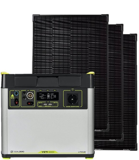 Goal Zero - Yeti 3000 X w wydajnym zestwie z panelem solarnym Boulder 100